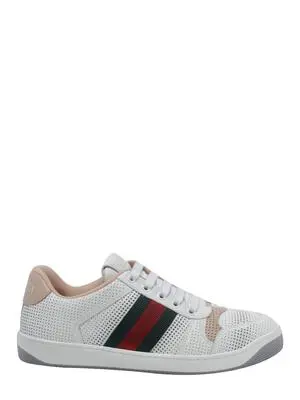 Gucci Calf Skin Sneakers - White