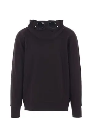 C.P. COMPANY Goggle Detail Zip Hoodie - Brown