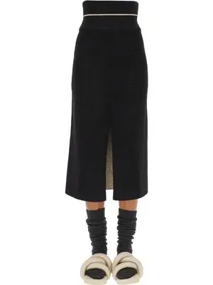 Moncler Midi Knit Skirt - Black
