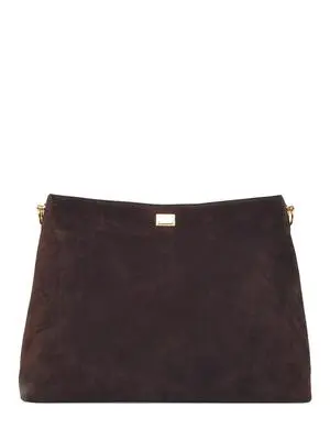 Dolce & Gabbana Large Vittoria Suede Shoulder Bag - Brown