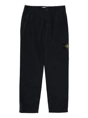 Stone Island Logo Patch Pants - Blue