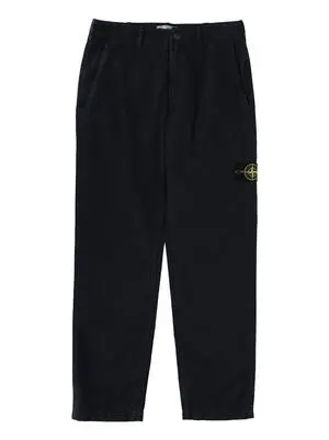 Stone Island Logo Patch Pants - Blue