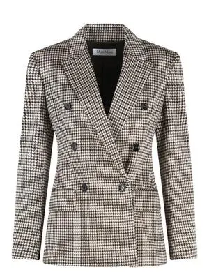 MAX MARA Max Mara 'Eccelso' Blazer In Viscose And Black Virgin Wool Women
