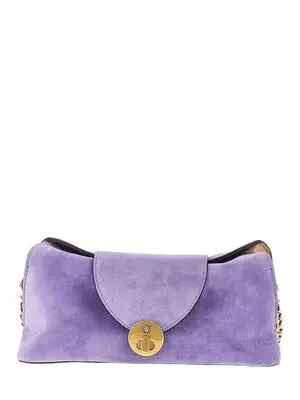 Versace Suede Leather Vivian Clutch - Purple