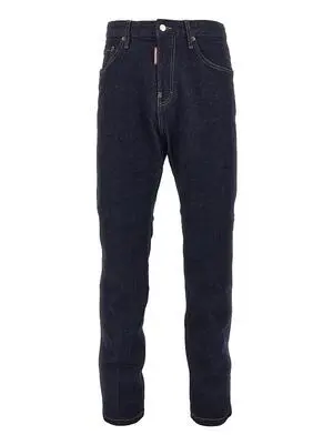 Dsquared2 Dark-wash Straight-leg Denim Jeans - Blue