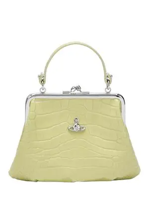 VIVIENNE WESTWOOD Granny Frame Crocodile-embossed Leather Purse, Lime - Green