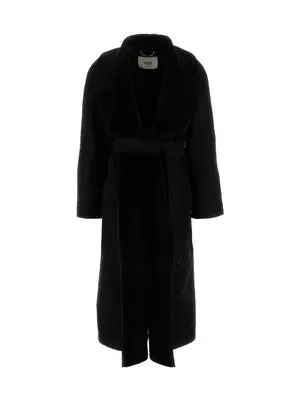 Fendi Wool Blend Coat - Black