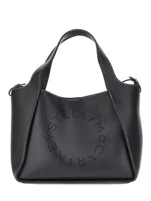 Stella McCartney Grained Alter Mat Stella Logo Bag - Black
