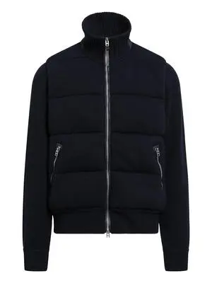 TOM FORD Tom Ford Navy Blue Quilted Virgin Wool Jacket Men