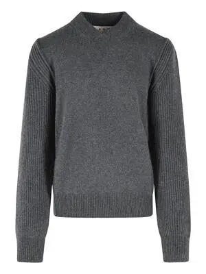 Marni Grey Virgin Wool And Cashmere Sweater - Gray