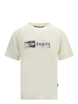 Palm Angels Stamp T-shirt With Logo - Multicolor