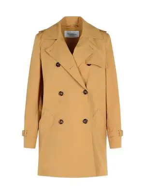 Max Mara MAX MARA Landa Cotton Trench Coat Cream