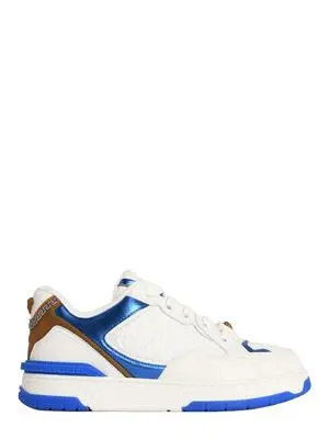 Versace Biggie' Leather Sneakers - White