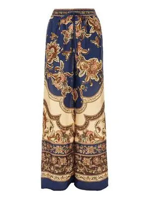 Zimmermann Aster' Silk Pants - Blue