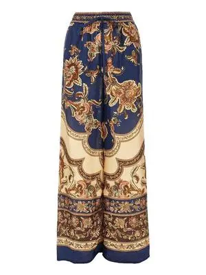 Zimmermann Aster Silk Pants - Blue
