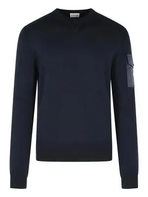 Moncler Tricot Virgin Wool Sweatshirt - Blue