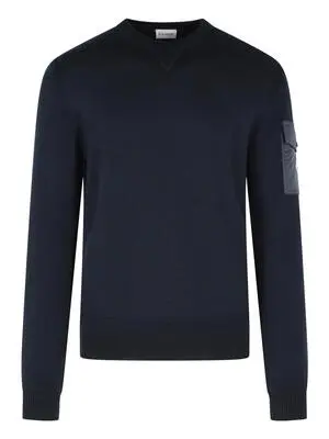 Moncler MONCLER Tricot Virgin Wool Sweatshirt Blue