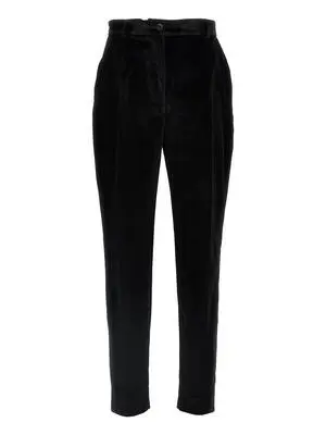 Dolce & Gabbana Velvet Tuxedo Trousers - Black
