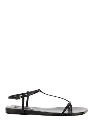 JIL SANDER Black Sandals With Ankle Buckle Closure In Leather - Multicolor
