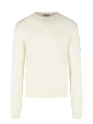 Moncler MONCLER Virgin Wool Tricot Sweatshirt White