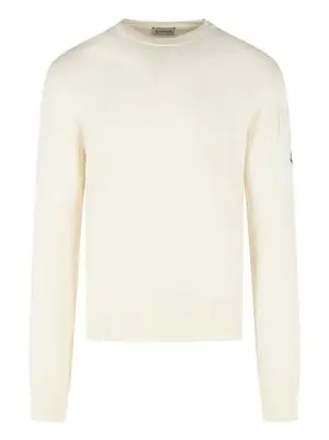 Moncler MONCLER Virgin Wool Tricot Sweatshirt White