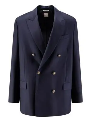 Dior Double-breasted Virgin Wool Blazer - Multicolor