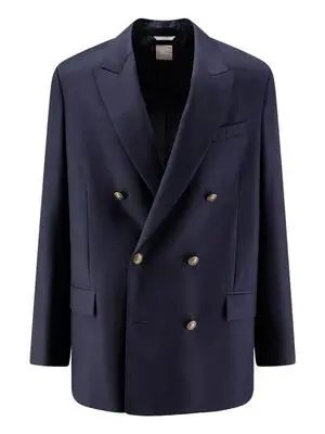 Dior Double-breasted Virgin Wool Blazer - Multicolor