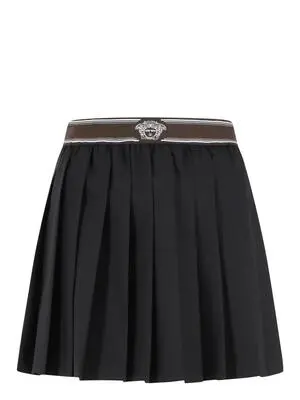 VERSACE Versace Black Wool And Mohair Miniskirt Women