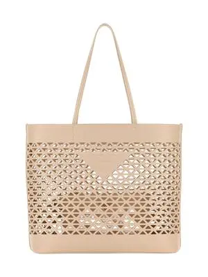 Prada Leather Shopping Bag - Brown