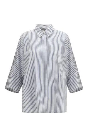 Max Mara Avenue Striped Shirt Blue