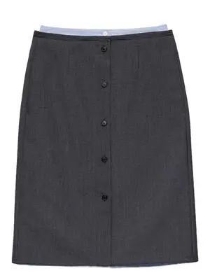 Prada Grey Skirts Pencil Skirts - Gray
