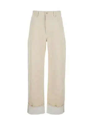 Bottega Veneta Denim Jeans With Cuffs Multicolor