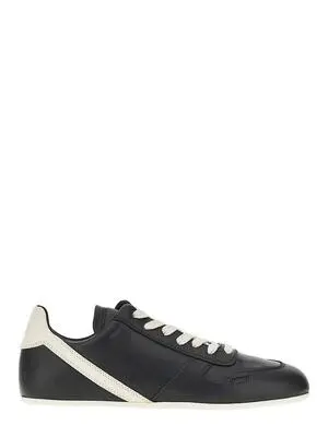 Rick Owens Leather Minimal Sneakers - Black