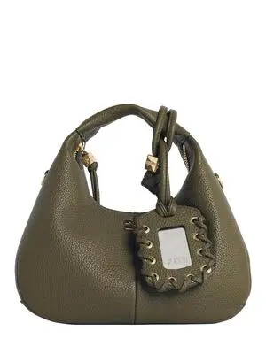 GANNI Eco Leather Mini Hobo Bag - Green