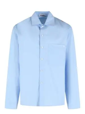 JIL SANDER Light Cotton Shirt - Blue