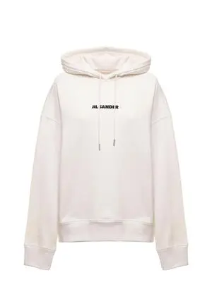 JIL SANDER Cotton Logo Hoodie - Multicolor