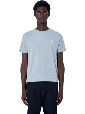 Moncler Set Of Three Logo Motif T-shirts - Gray
