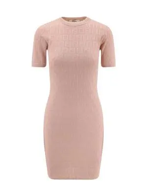 Fendi Ff Cotton And Viscose Dress - Multicolor