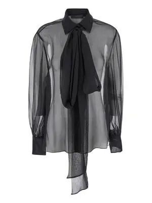 Valentino Garavani Silk Neck Scarf Shirt - Multicolor