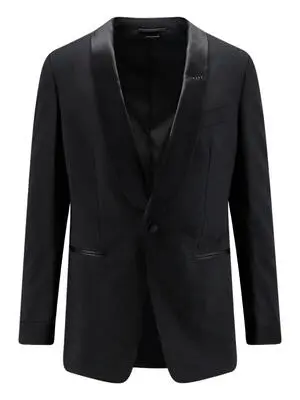 TOM FORD Tuxedo Wool Blazer - Black