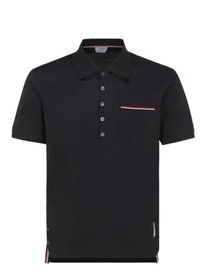 Thom Browne Short Sleeves Polo - Gray