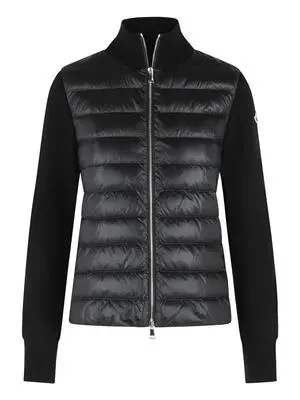 Moncler Tricot Virgin Wool Cardigan - Black