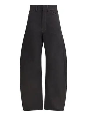 LEMAIRE Barrel Pants - Black
