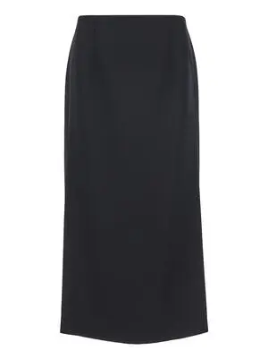 Valentino Garavani Wool Midi Skirt With Side Splits - Multicolor