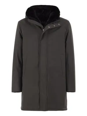 Herno Technical Hooded Coat - Black
