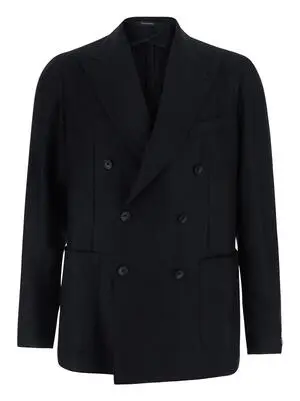 Tagliatore Montecarlo Double-breasted Wool Jacket - Black