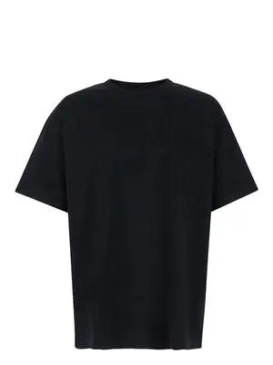Givenchy Black Crewneck T-shirt With Logo Lettering Detail In Cotton - Multicolor