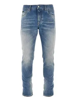 Dolce & Gabbana Stretch Denim Slim Fit Jeans - Blue