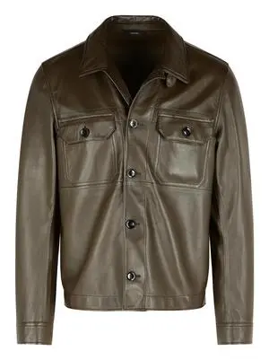 TOM FORD Tobacco Leather Jacket - Brown