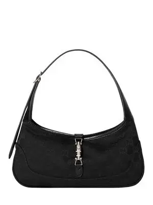 Gucci Jackie Slim Gg Canvas Shoulder Bag - Black